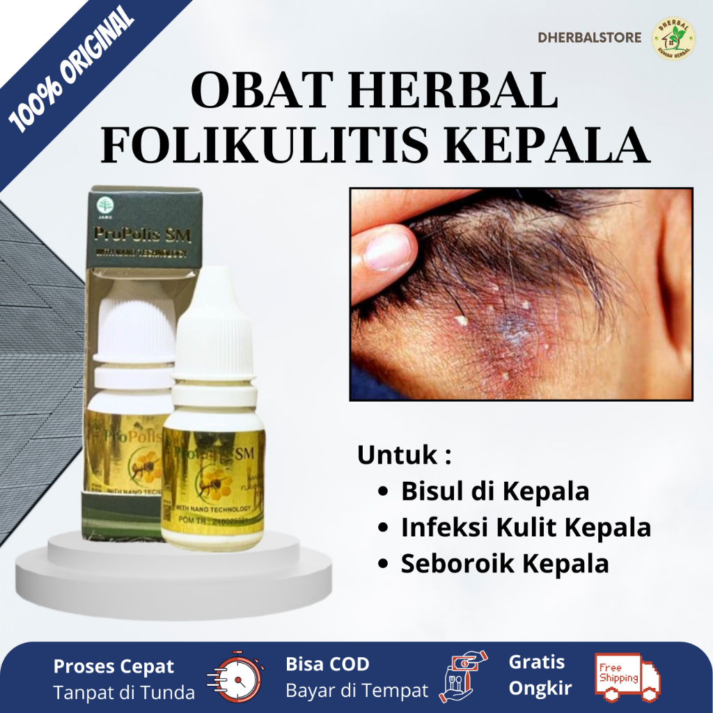 Jual Obat Folikulitis di Kepala, Peradangan Folikel Rambut, Infeksi Jamur Kulit Kepala, Obat ...