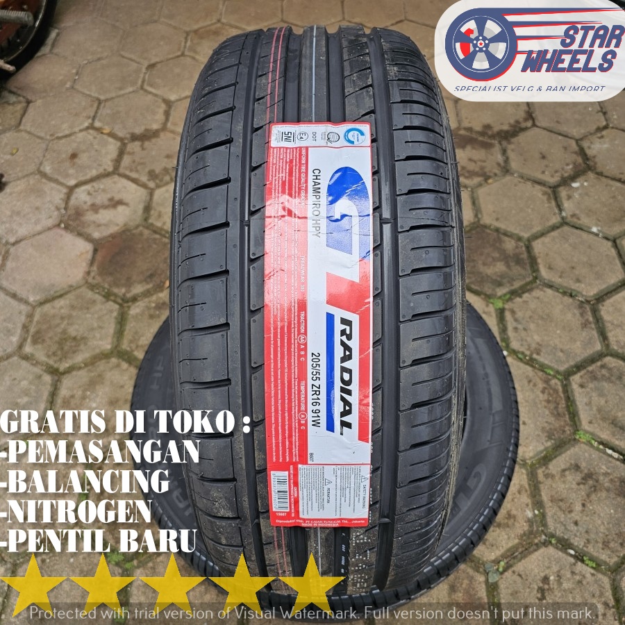 Jual BAN MOBIL 205 55 R16 GT RADIAL TYPE HPY RING 16 TUBLES | Shopee ...