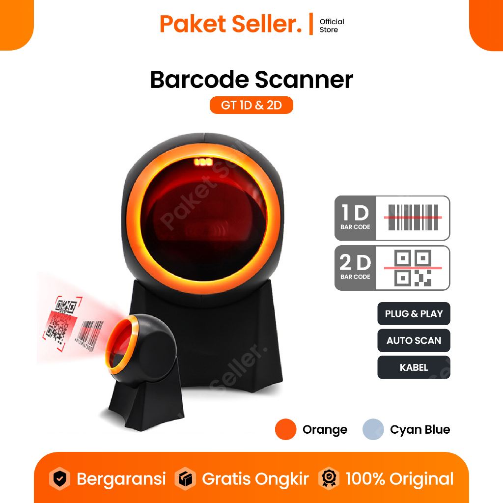 Jual Barcode Scanner 1D/2D QR Code AutoScan USB Plug & Play – Pembaca ...
