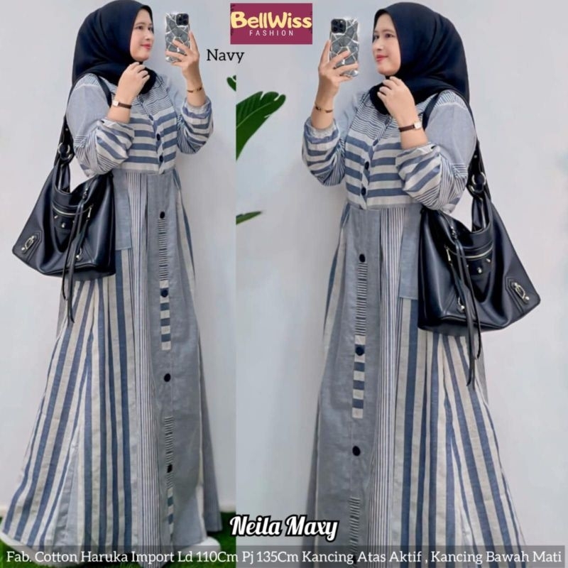 Jual Neila Maxi Dress Wanita ORI by Bellwiss | Shopee Indonesia