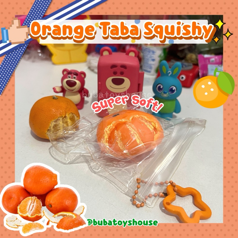 Jual Orange Taba Squishy Jeruk Keychain Gantungan Kunci Soft Slow ...