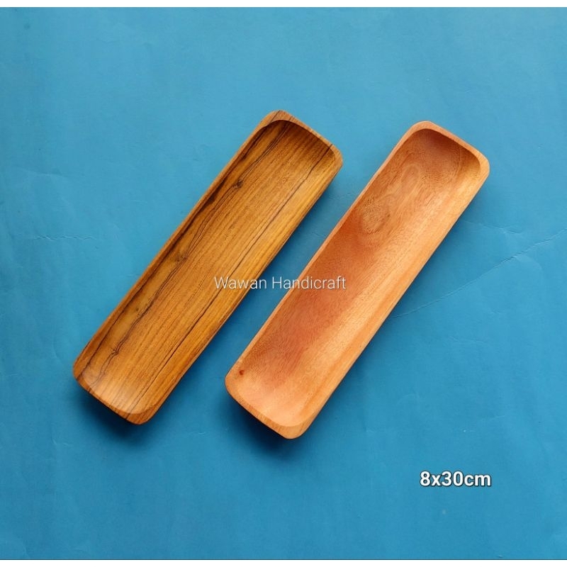 Jual piring kayu/piring saji/piring sushi/piring roti kue/buah/piring ...