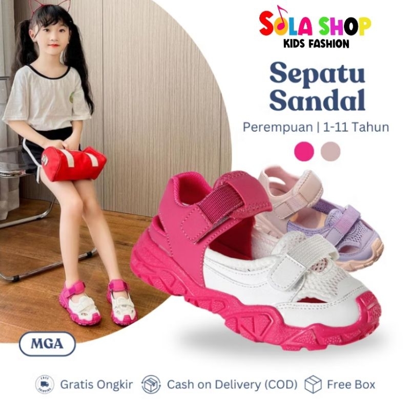 Jual SOLA SHOP - Sandal Casual Anak Perempuan Korea Usia 1 - 11 Tahun Type MGA | Shopee Indonesia