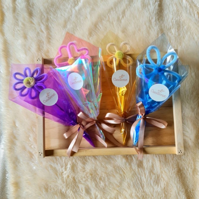 Jual Single Flower Bouquet Pipe Cleaner Single Buket Kawat Bulu Buket ...