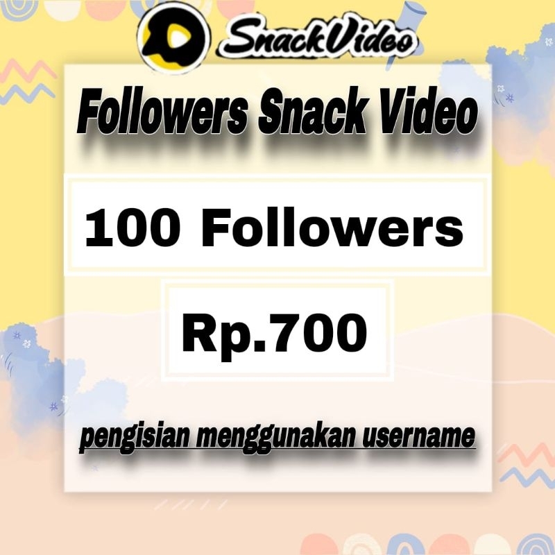 Jual SNACK VIDEO FOLLOWERS 100% PERMANEN | Shopee Indonesia