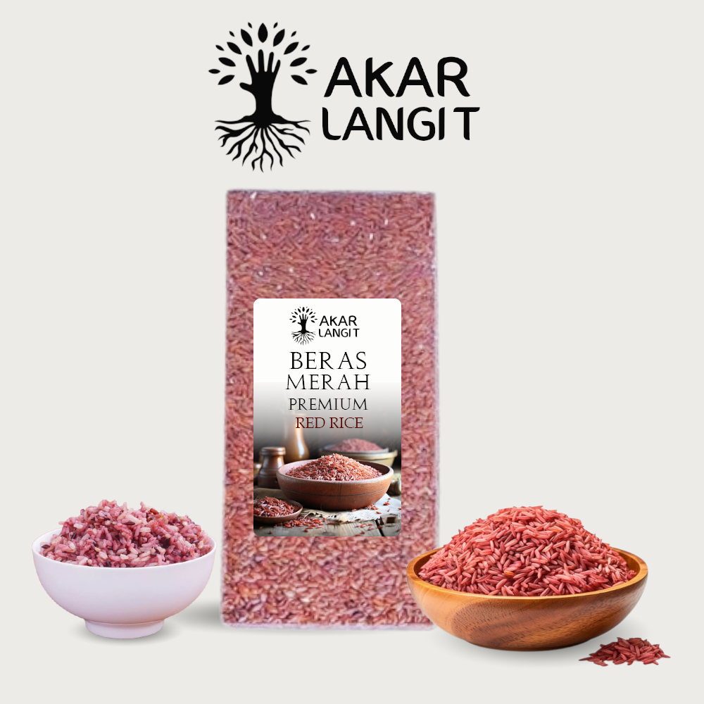 Jual Beras Merah Organik 1 Kg Beras Pecah Kulit Premium Akarlangit ...