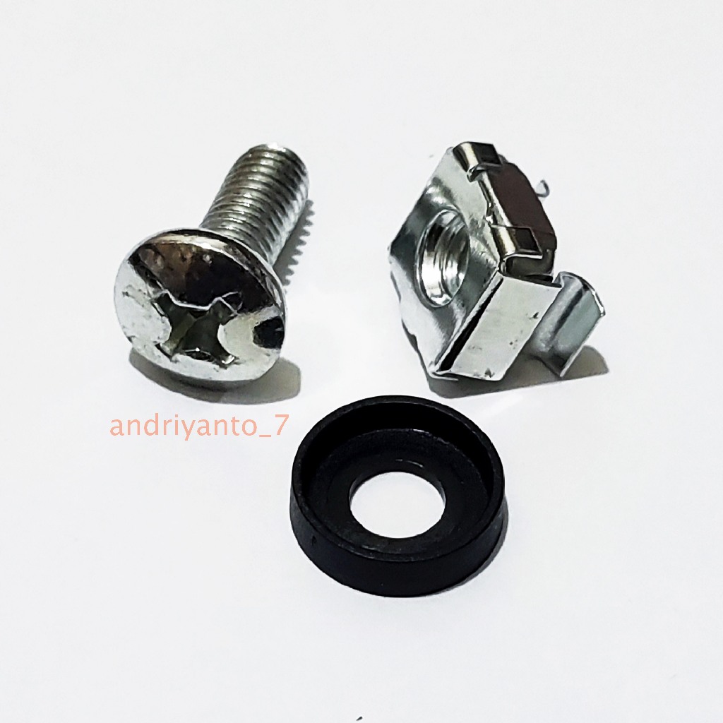 Jual M6 Cage Nut Rackmount Cagenut Baut Rak Server wallmount rack set ...