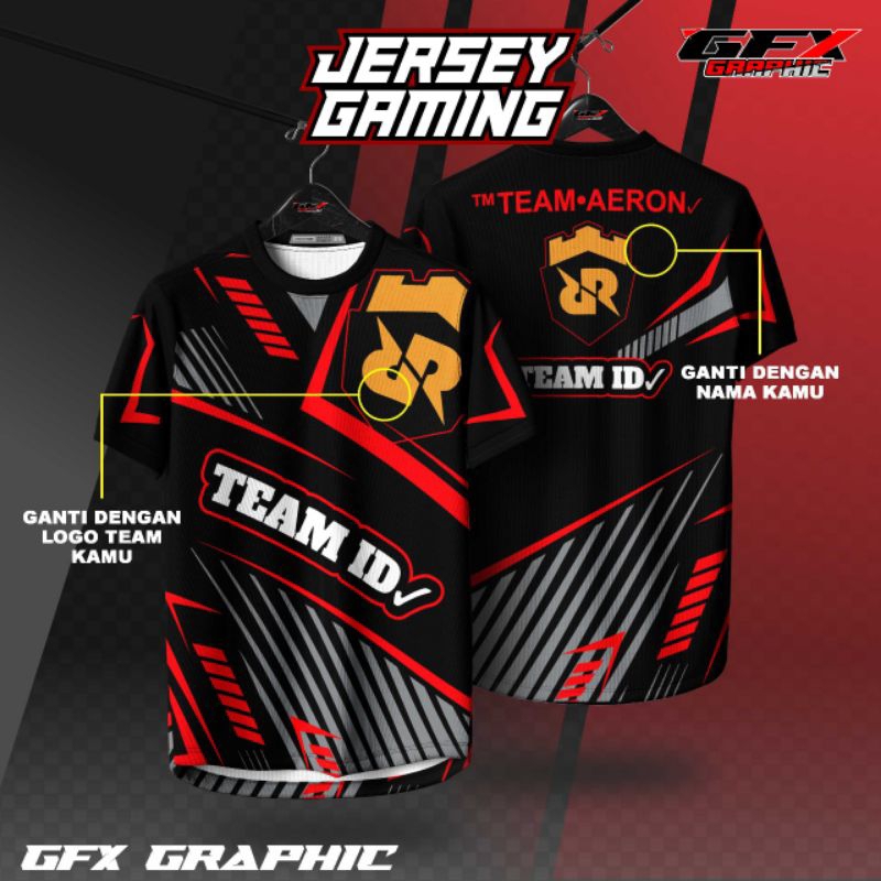 Jual Jersey Gaming custom nama nomor dan logo Free Stiker | Shopee ...