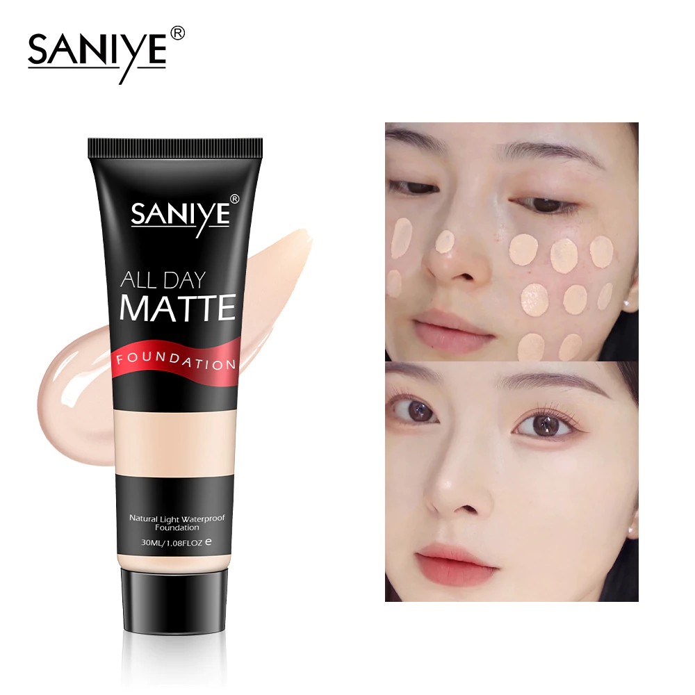 Jual SANIYE BPOM Foundation Cair Matte Poreless Liquid Foundation ...