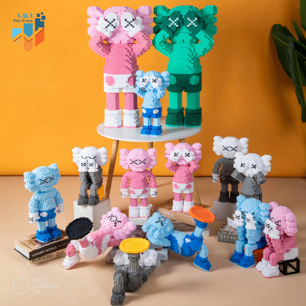 Jual SMY Toystown Kaws Bear Medium Mainan Bangunan Nano Block Bricks ...