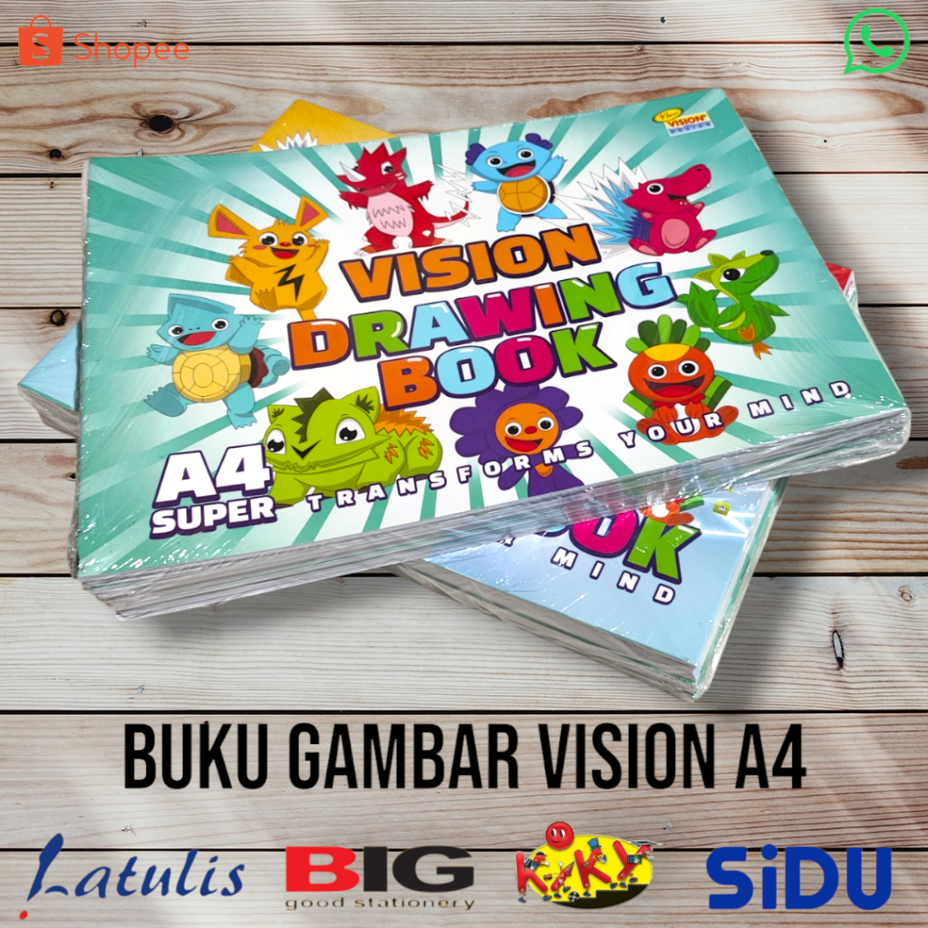 Jual Buku Gambar Vision A4/Buku Menggambar (10 buku) | Shopee Indonesia