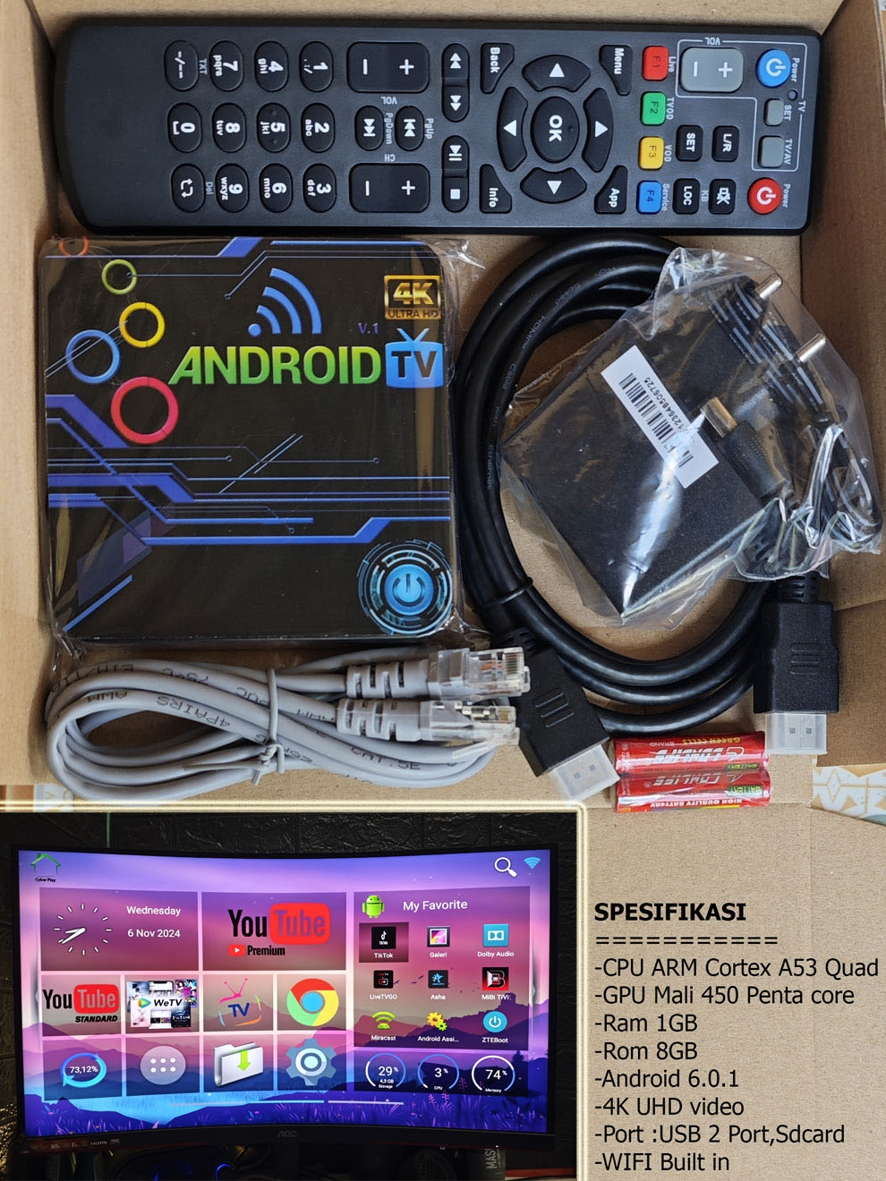 Jual Android TV ZTΣ B86OH-4K (Android TV BoX) | Shopee Indonesia