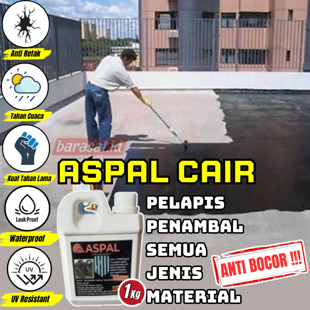 Jual Asphal Emulsi Asbes Aspal Cair Anti Rembes Bocor Penambal Pelapis ...