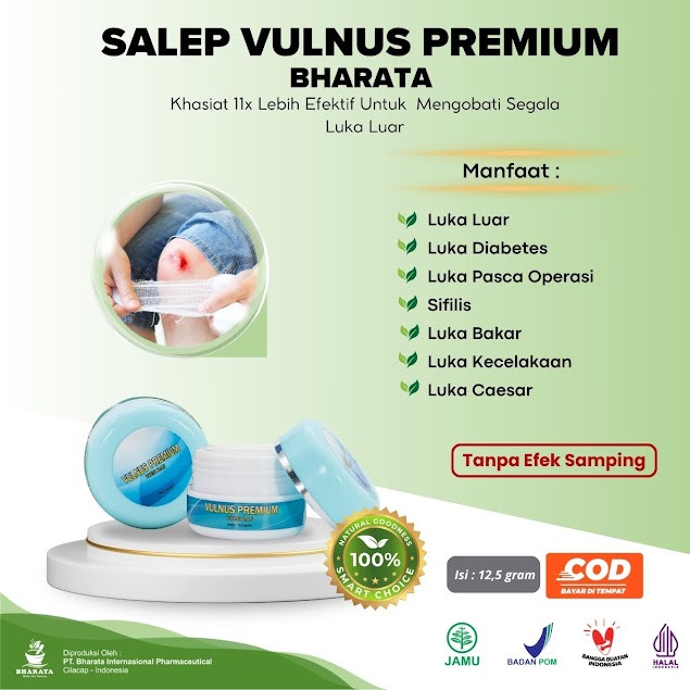 Jual Salep Luka Ampuh VULNUS BHARATA Original Salep Luka Basah Bernanah ...