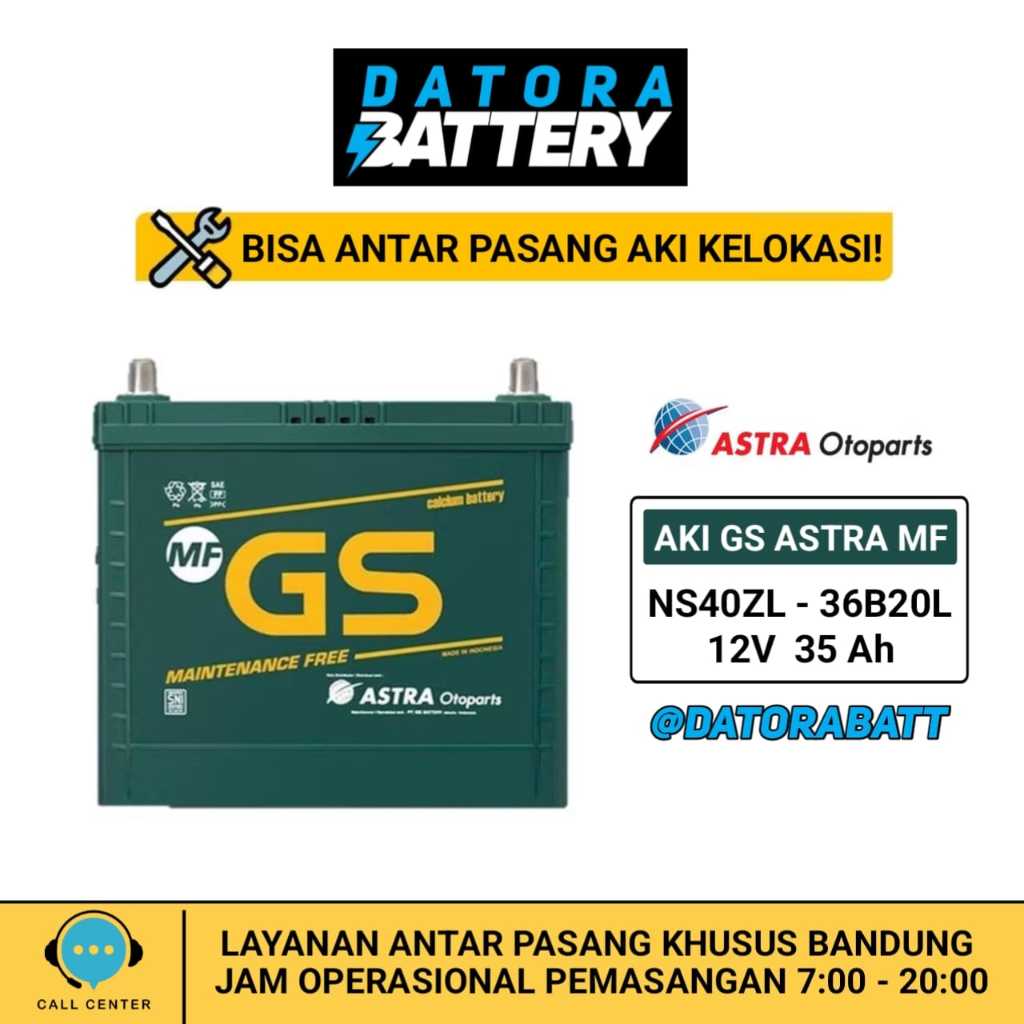 Jual AKI kering mobil SUZUKI S-CROSS , Battery GS ASTRA MF NS40ZL ...