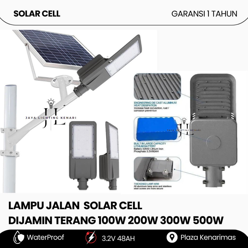 Jual Lampu Jalan PJU Solar Cell 100w 200w 300w 500w Lampu Jalan Tenaga ...