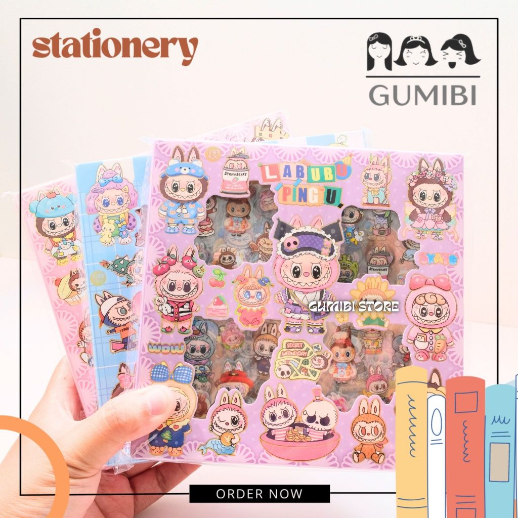 Jual STIKER 100 LEMBAR LABUBU STIKER 100 LABUBU STICKER PVC ANTI AIR ...