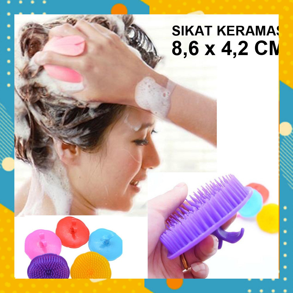 Jual Sikat KERAMAS Sisir Keramas Sisir Pijat Kepala Spons Keramas ...