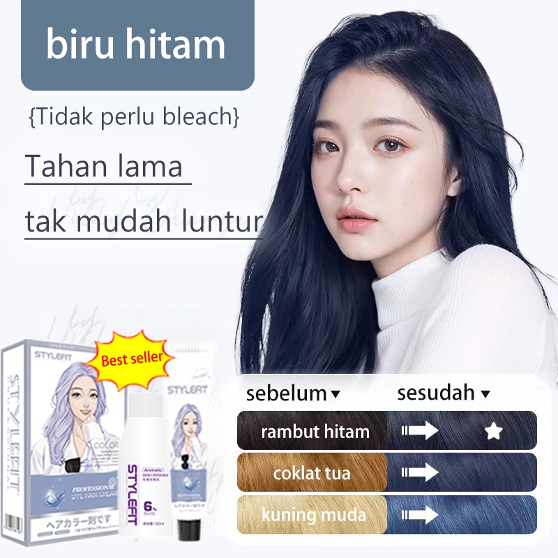 Jual [Merawat rambut] STYLE FIT cat rambut biru hitam* 200ml cowok ...
