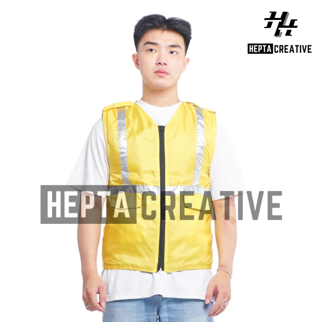 Jual ROMPI PROYEK SAFETY KUNING SERBAGUNA VEST PARASIT REFLEKTIF RINGAN ...