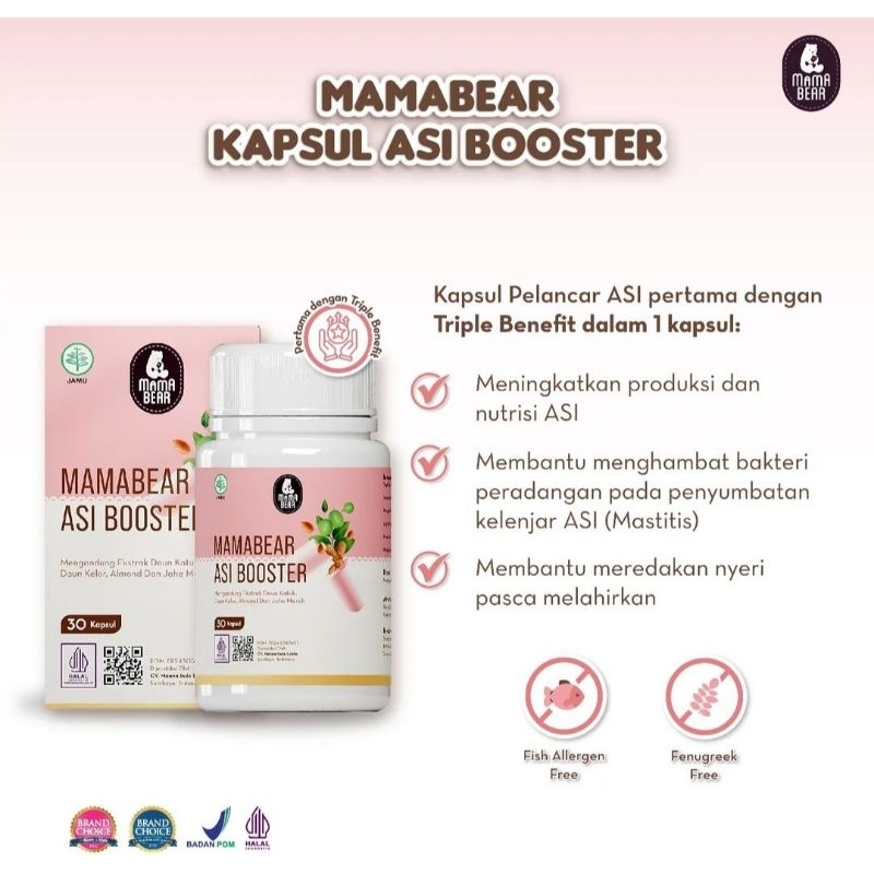 Jual MAMABEAR | MAMABEAR ASI BOOSTER isi 30| KAPSUL BOOSTER MURAH | Shopee Indonesia