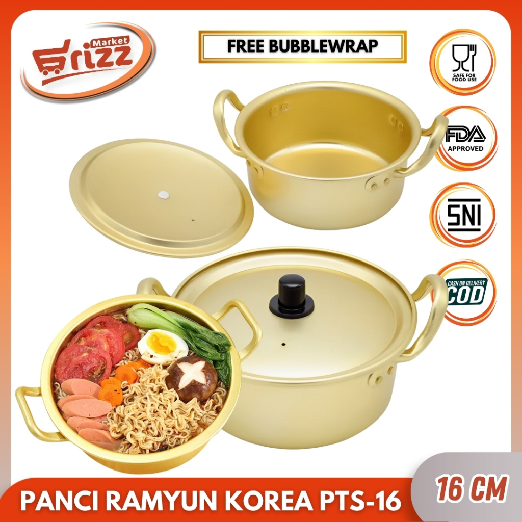 Jual Panci Mie Korea / PRS-16 / Panci Ramyoen Gold 16 cm / Noodle Pot ...