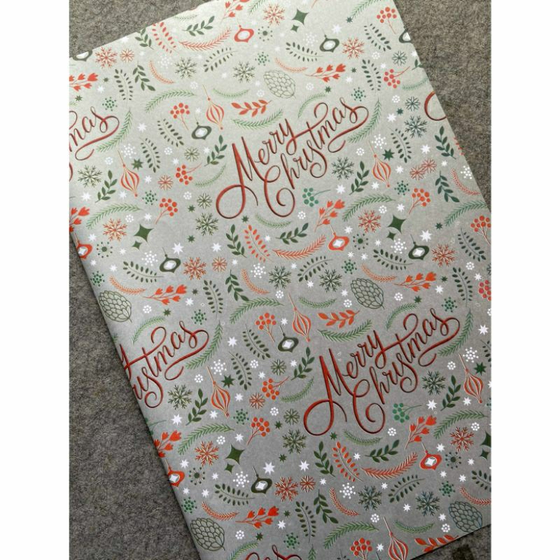 Jual Kertas Kado Natal / Kertas Kado Merry Christmas / Christmas ...