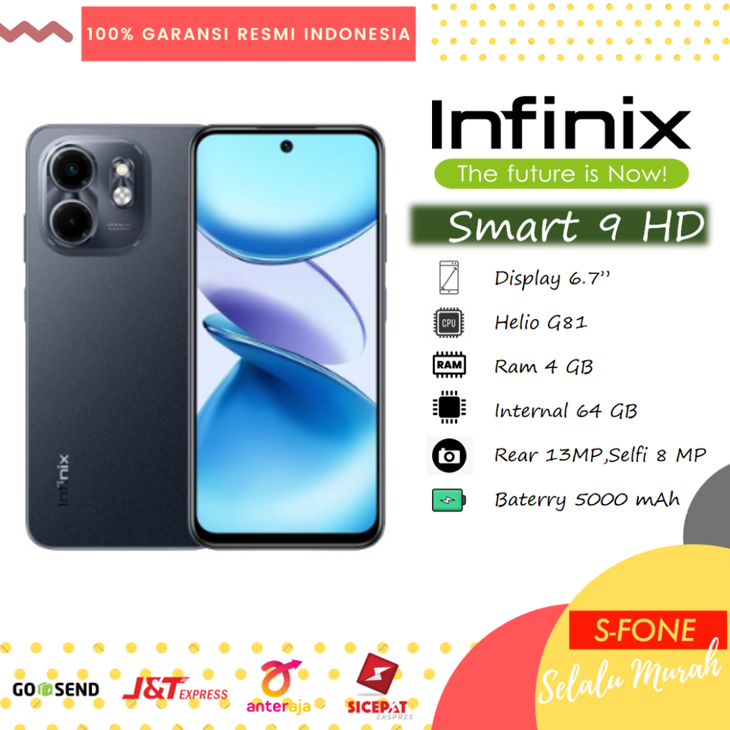 Jual Infinix Smart 9 HD 4/64 GB Garansi Resmi | Shopee Indonesia
