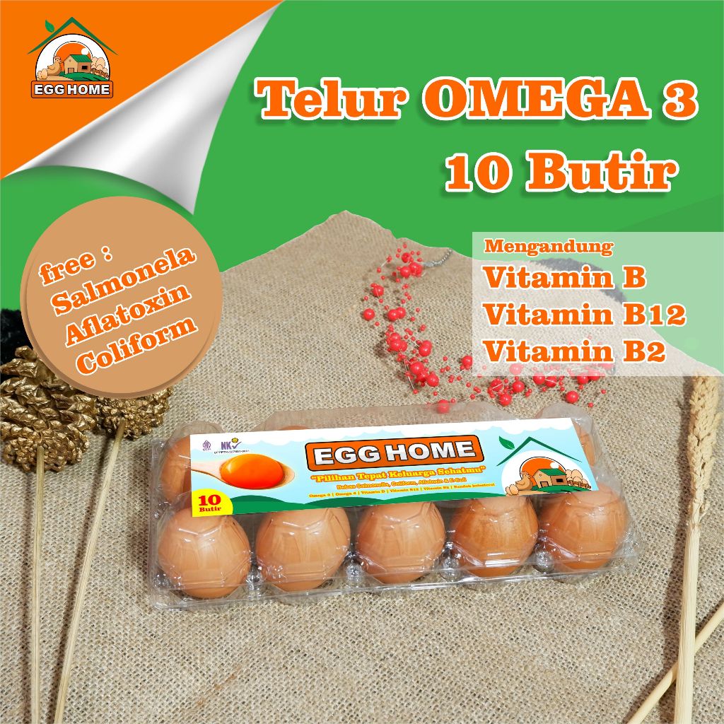 Jual Telur Ayam Omega isi 10 butir egghomebdg | Shopee Indonesia