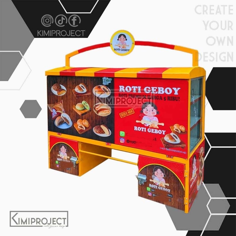 Jual box motor roti nasi bungkus makanan minuman kopi keliling desain ...