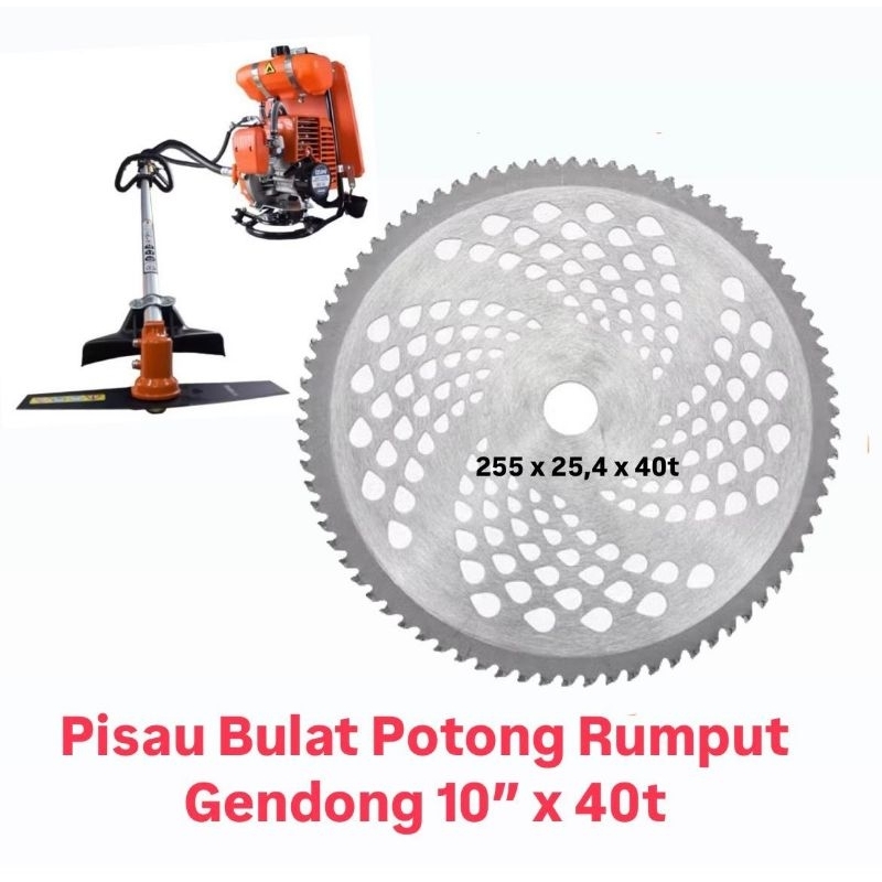 Jual Pisau potong rumput bulat 10" 40t potong rumput 2 tak | Shopee ...