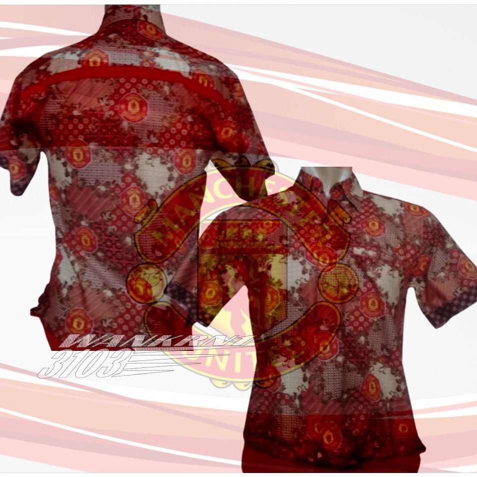 Jual Kemeja Batik Manchester United MU Art 67 | Shopee Indonesia