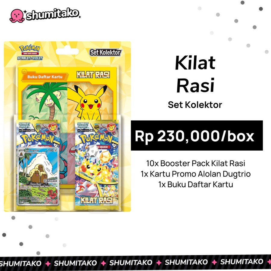 Jual Pokemon TCG Indonesia SV8s Kilat Rasi Booster Pack Set Kolektor Alolan Dugtrio AR Promo ...