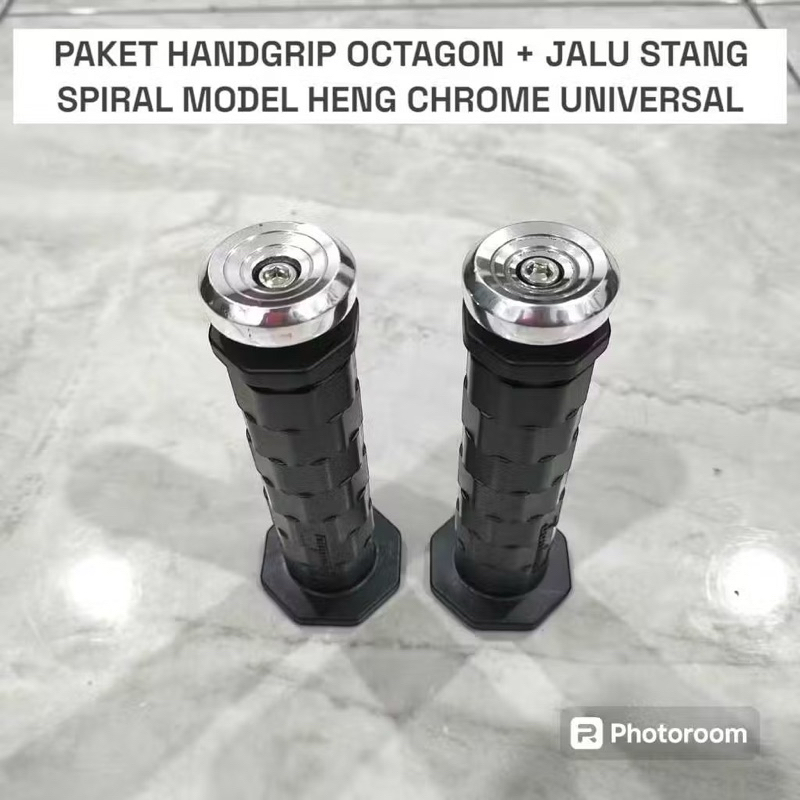 Jual Paket handgrip octagon import + jalu stang spiral model heng ...