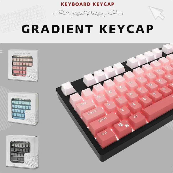 Jual [Cheap] ZIFRIEND 132key Front/Side Engraved Gradient Keycap PBT ...