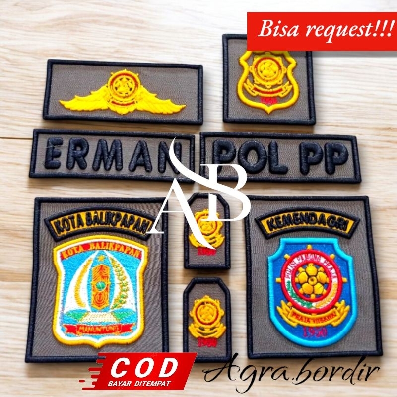 Jual logo pol pp bordir timbul request | Shopee Indonesia