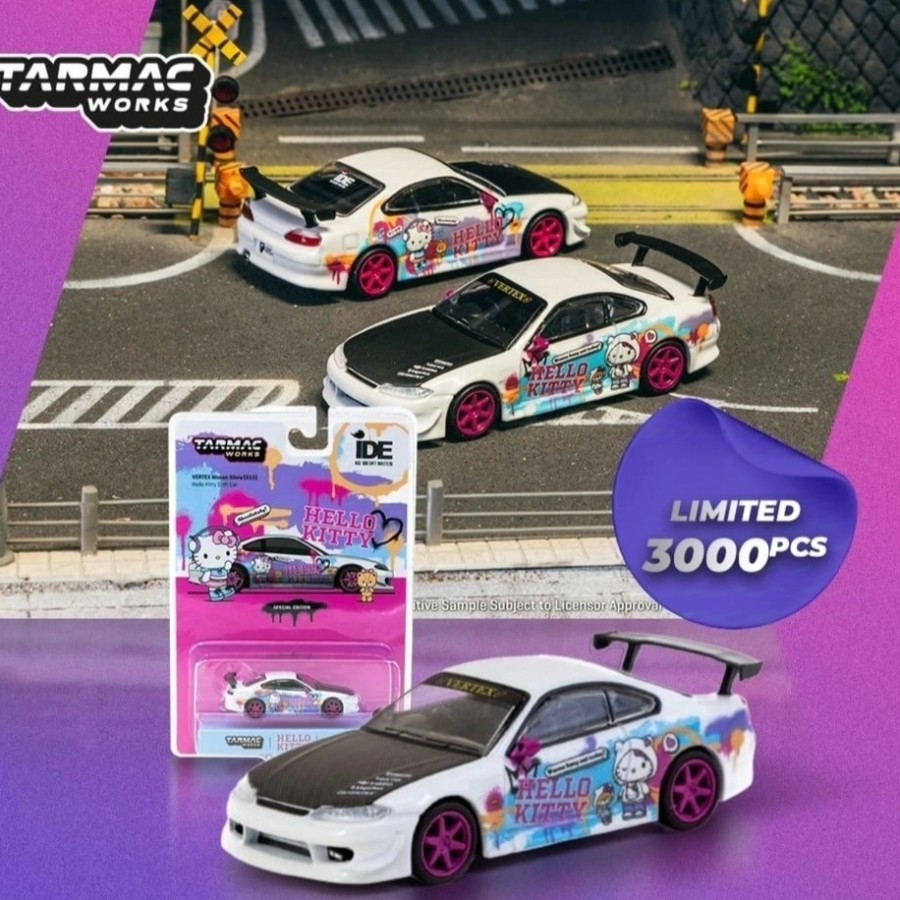 Jual Tarmac Works Vertex Nissan Silvia S15 Hello Kitty Drift Car Signed Event Car IDE Indonesia ...
