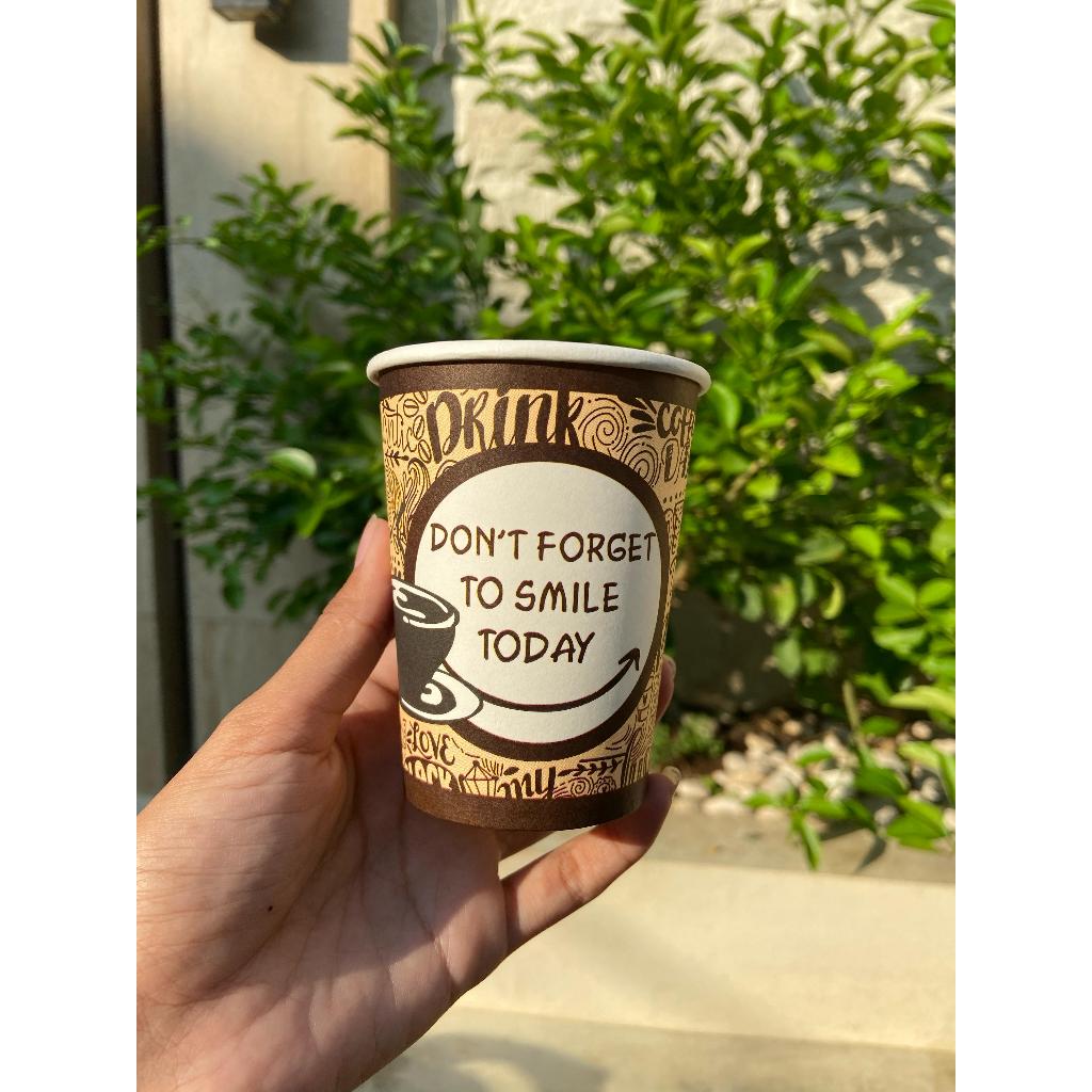 Jual (Paket) PaperCup Kraft Motif 8Oz. Pack (50 Pcs) Cup Kertas Berkualitas, Minuman Panas ...