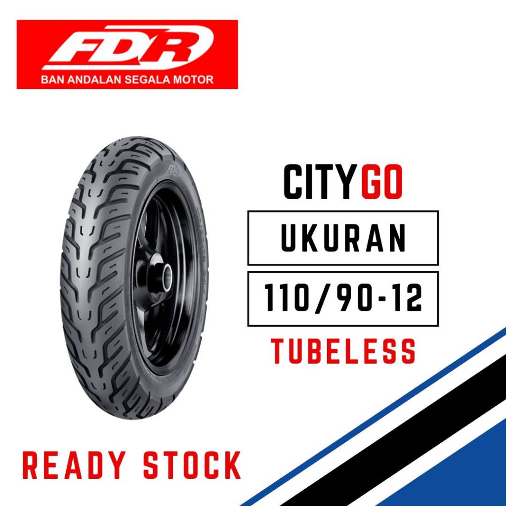 Jual Ban Luar Motor FDR City Go 110/90 - 12 Tubeless (TL) | Shopee ...