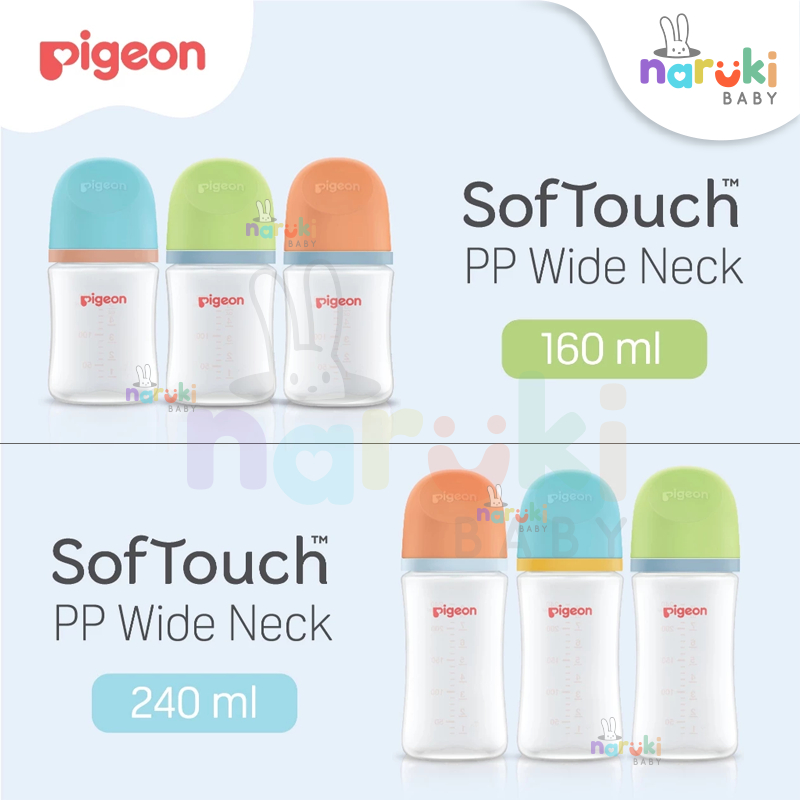 Jual Pigeon Bottle BPP Wideneck Softouch Plus Botol Susu Wide Neck160mL 240mL isi 1pc | Shopee ...