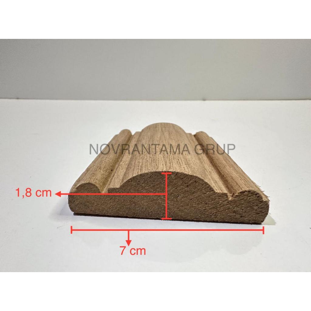 Jual Lis Profil Kayu Meranti AR68A (7x1,8cm) / Lis Kayu Moulding / List ...