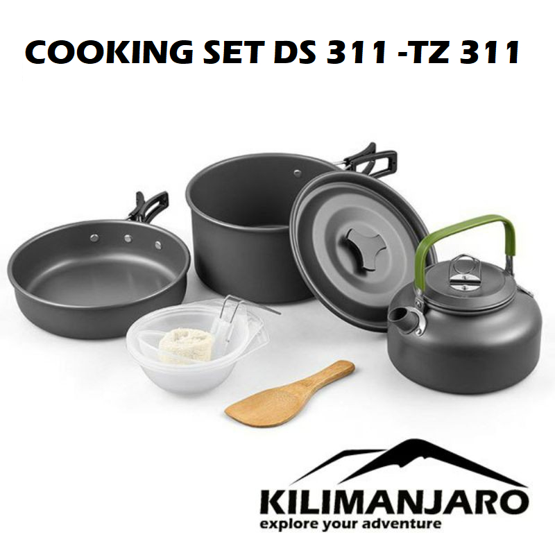 Jual Nesting Cooking Set Outdoor DS 311 Include teko besar 1,1 Liter ...