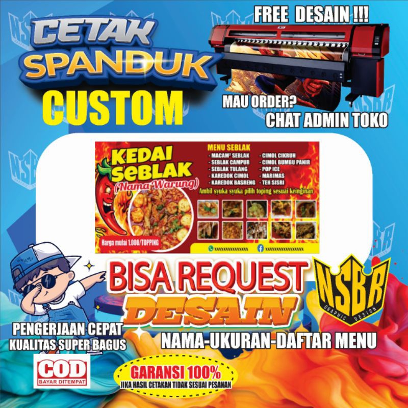 Jual Spanduk Banner Kedai Seblak / Spanduk Seblak Prasmanan Bebas ...
