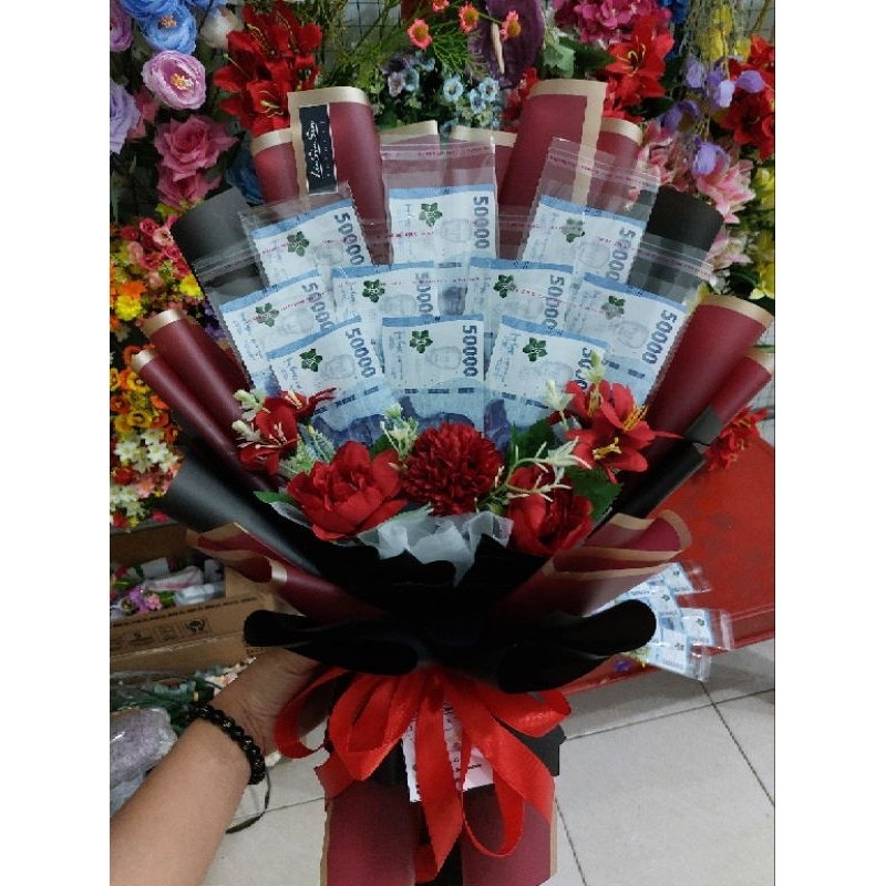 Jual buket bunga duit 10lembar | Shopee Indonesia