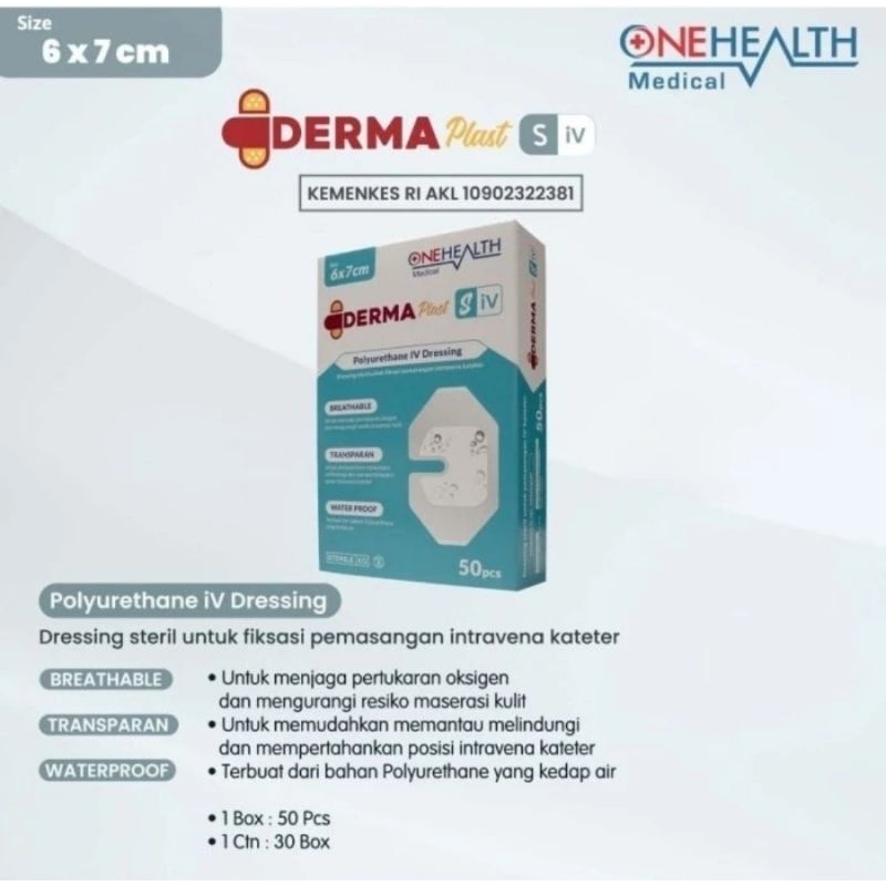 Jual plester fiksasi Dermaplus S IV 6x7cm onehealth 1box | Shopee Indonesia