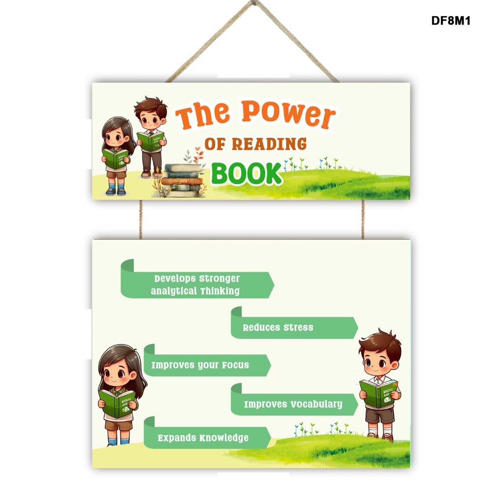 Jual Hiasan dinding THE POWER OF READING BOOK 2 susun gantungan dinding ...