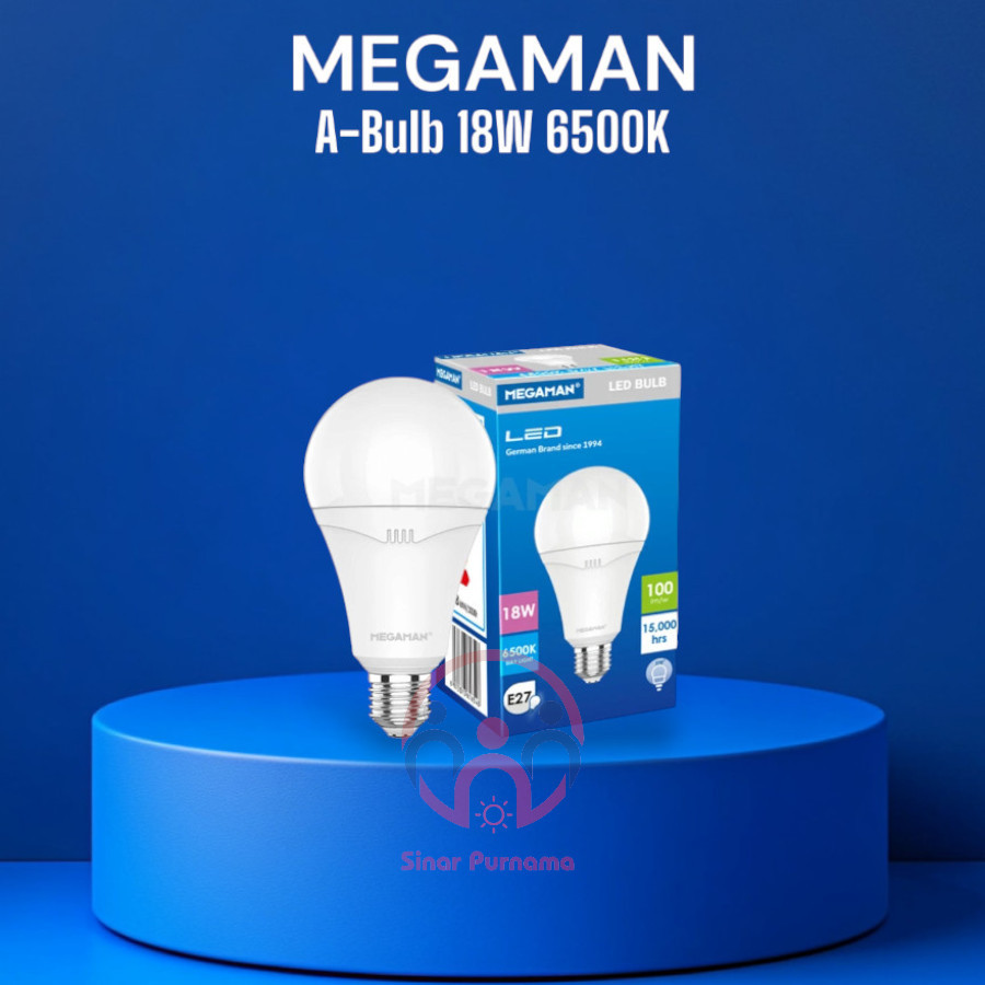 Jual Lampu Bohlam LED 18 Watt Megaman A-Bulb YTA80Z1 6500K (PUTIH) | Shopee Indonesia