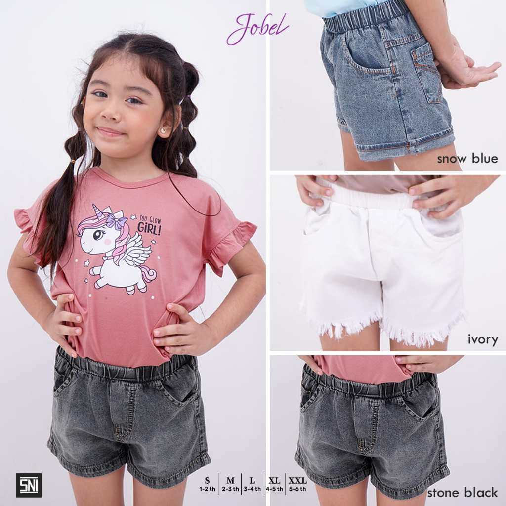Jual Jobel 1-6 Tahun Thea Denim Short Pants / Hotpants Jeans Fashion Anak Perempuan CBKS ...