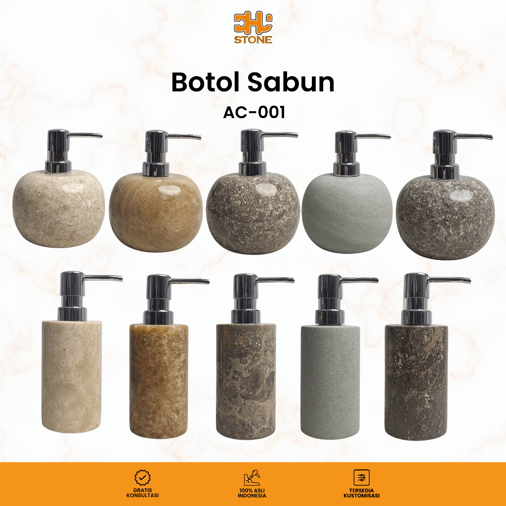 Jual Tempat sabun batu marmer asli | Dispenser soap marble | Botol ...