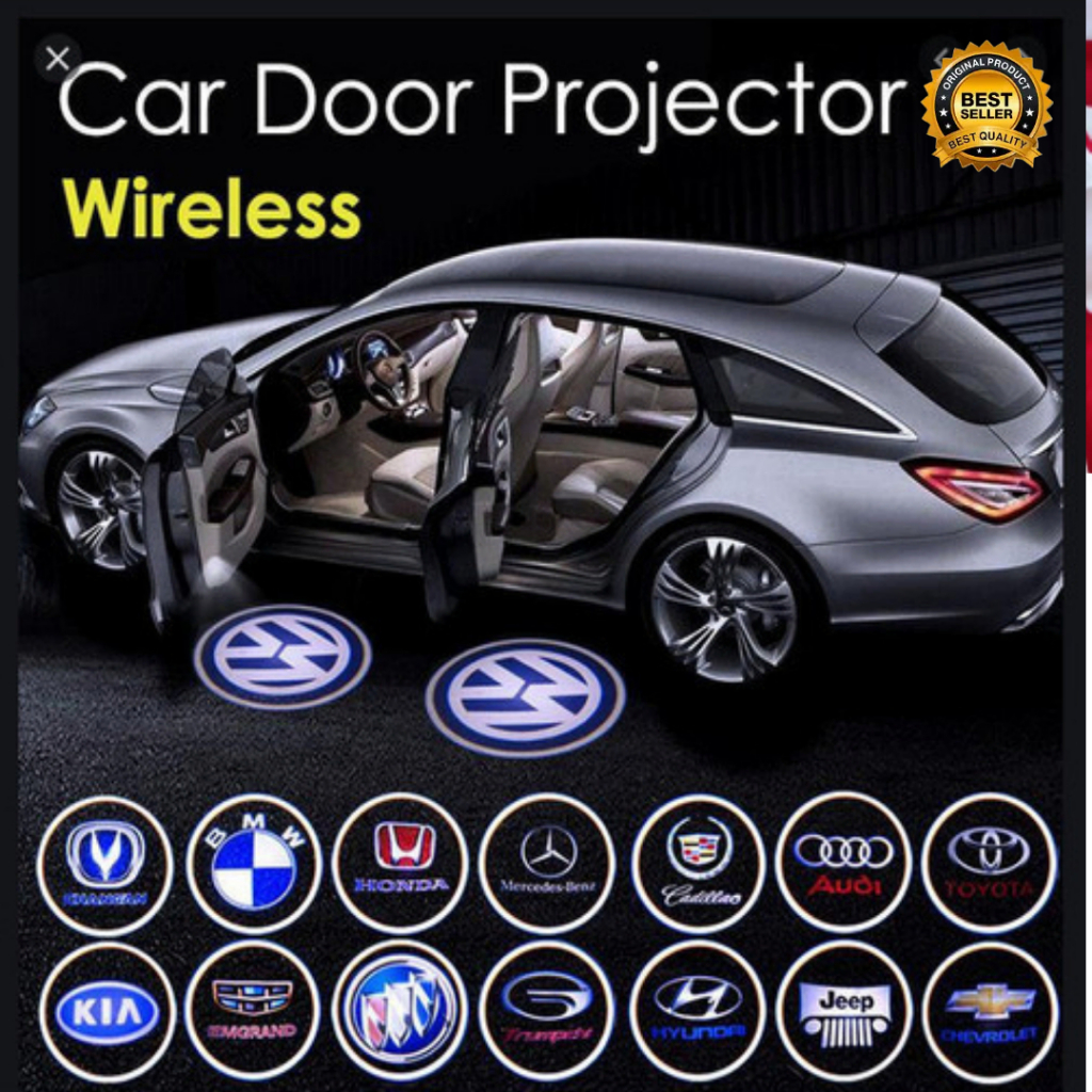 Jual LOGO MOBIL Lampu SENSOR WIRELESS MEREK MOBIL MERK MOBIL LED Pintu ...